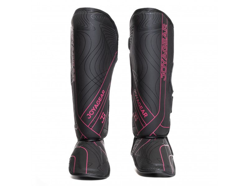 Joya Essential - Scheenbeschermers - Zwart met roze - Jokasport.nl